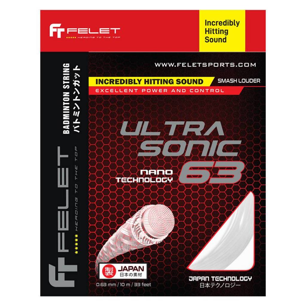 Fleet Felet Ultra Sonic 63 Performance Badminton Racket String (Make In ...