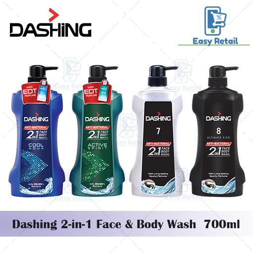 Dashing 2-in-1 Face & Body Wash / Pembersih / Sabun Muka & Badan 700ml ...