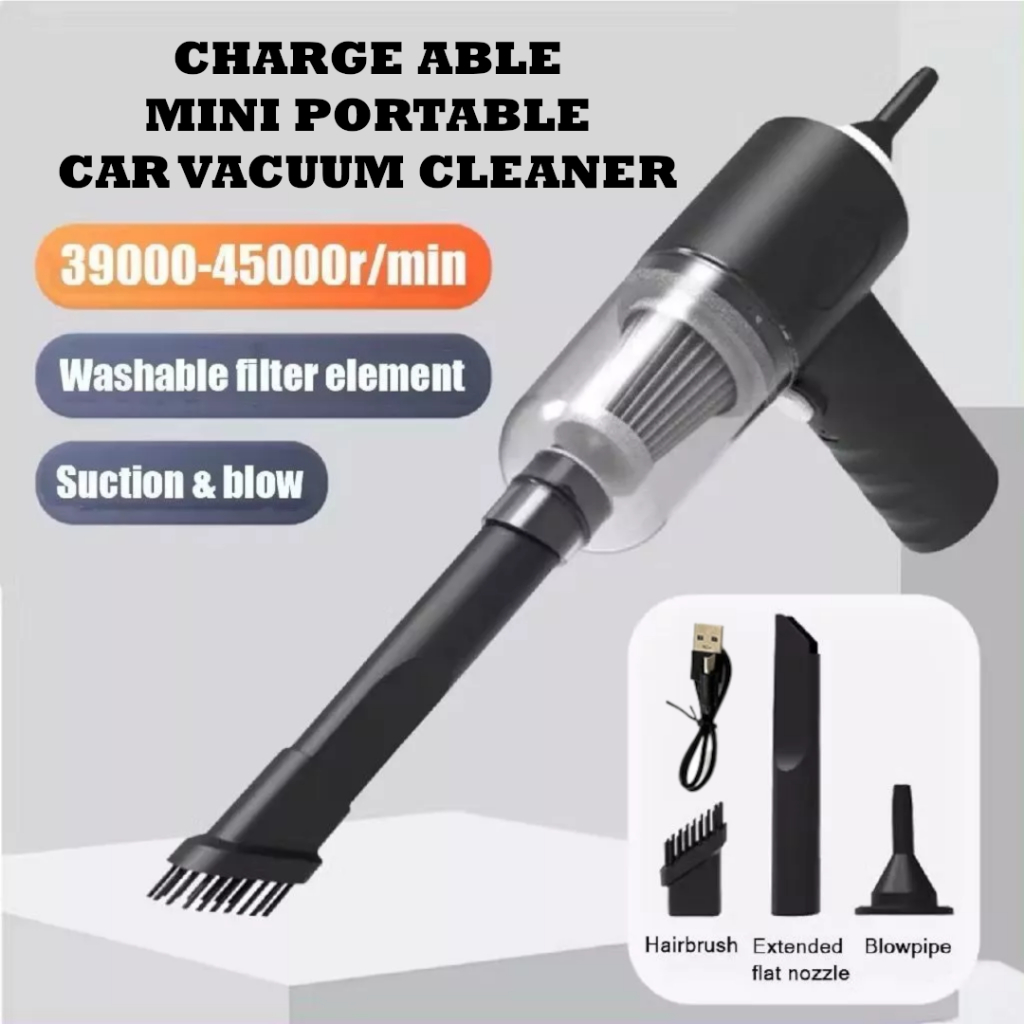 Mini Handheld Portable Car Vacuum Cleaner Vakum Kereta Cordless 2in1 ...