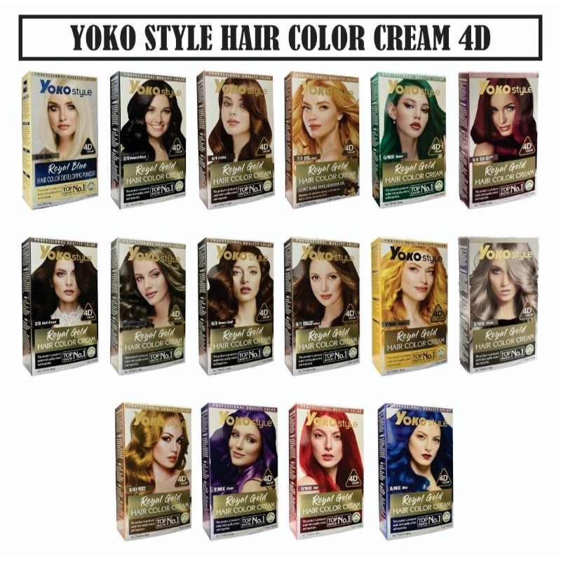 Yoko Style Hair Colour Cream (35mlx2+10ml) | Shopee Malaysia