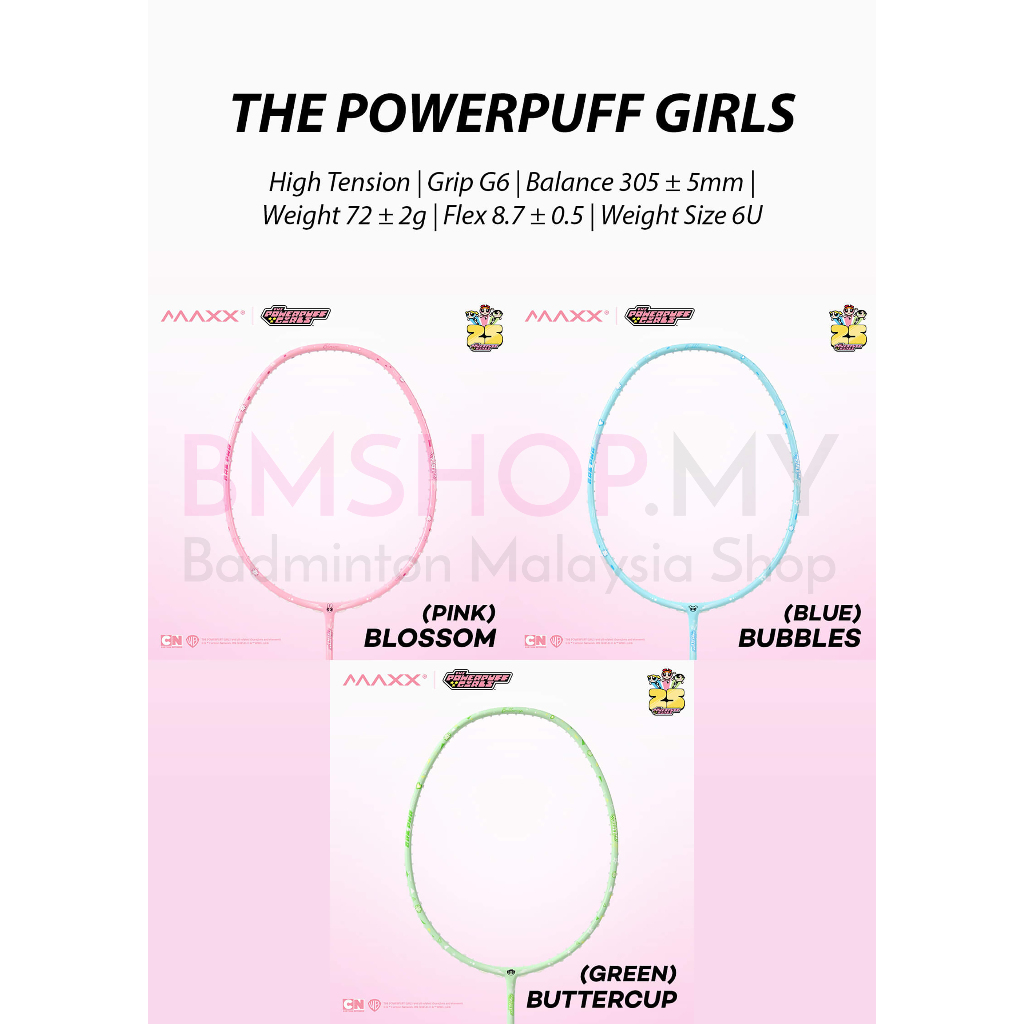 MAXX Powerpuff Girls Series Badminton Racket | Shopee Malaysia