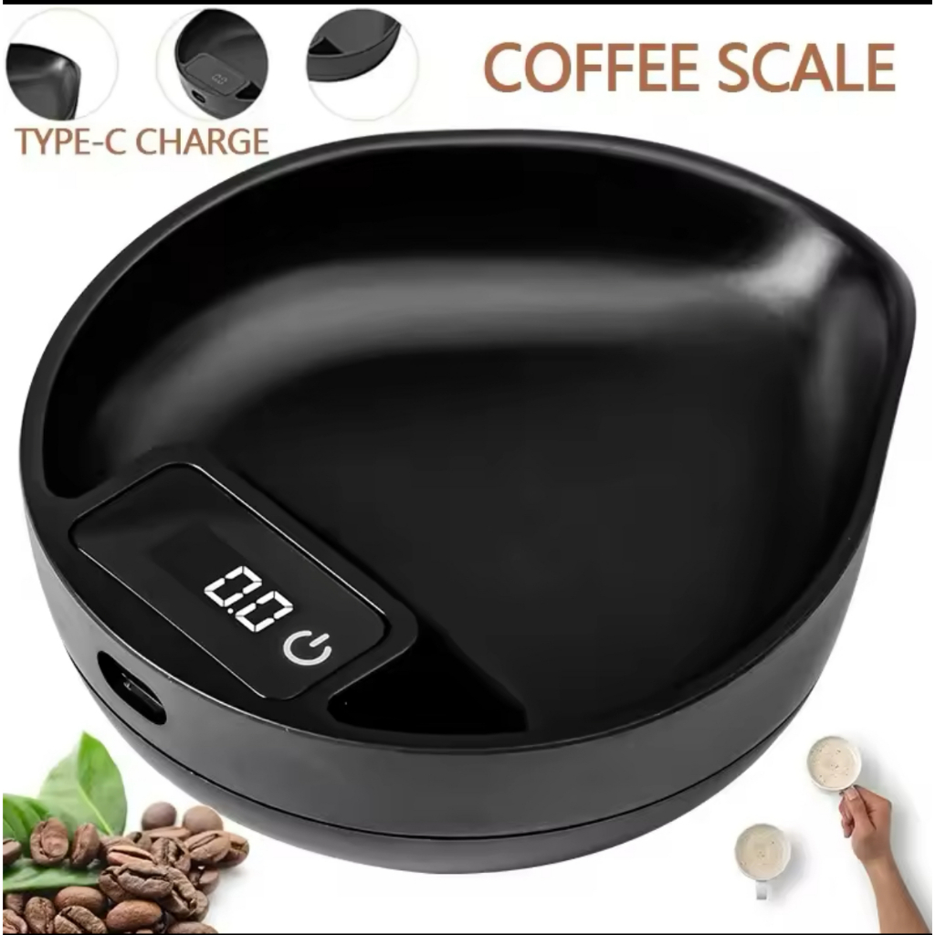 (Ready Stock)Smart Mini Coffee Scale With Bean Tray 0.1g High Precision ...