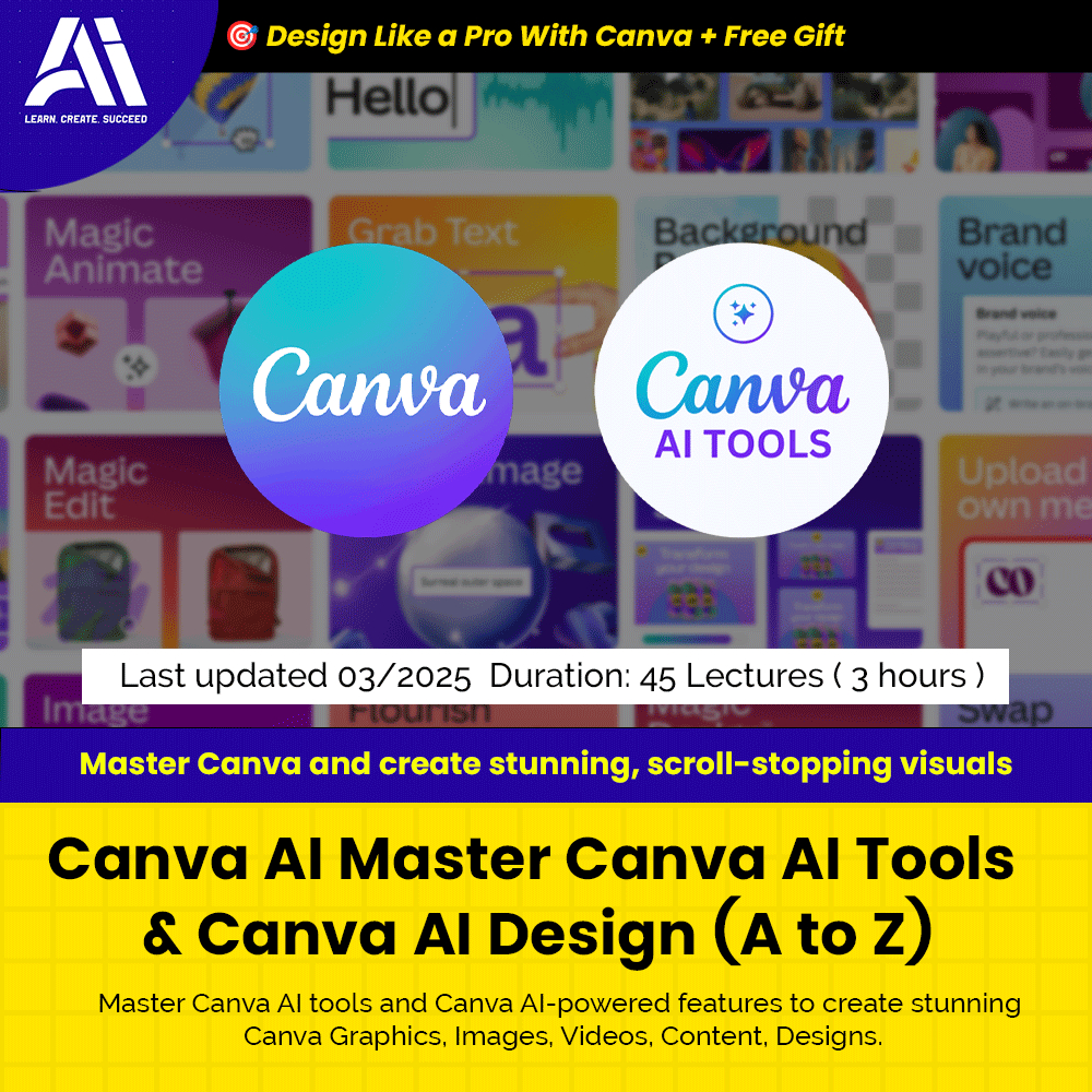 Canva Video Course - Canva AI Master Canva AI Tools & Canva AI Design ...
