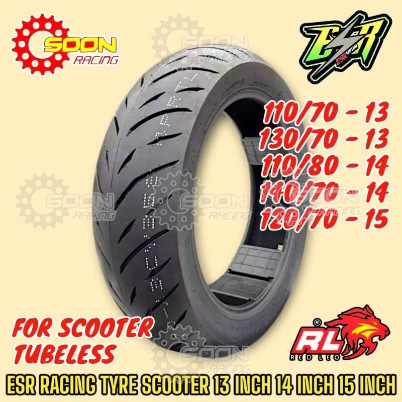 ESR RACING SCOOTER TYRE RED LEO 13 INCH 14 INCH 15 INCH YAMAHA NVX NMAX ...
