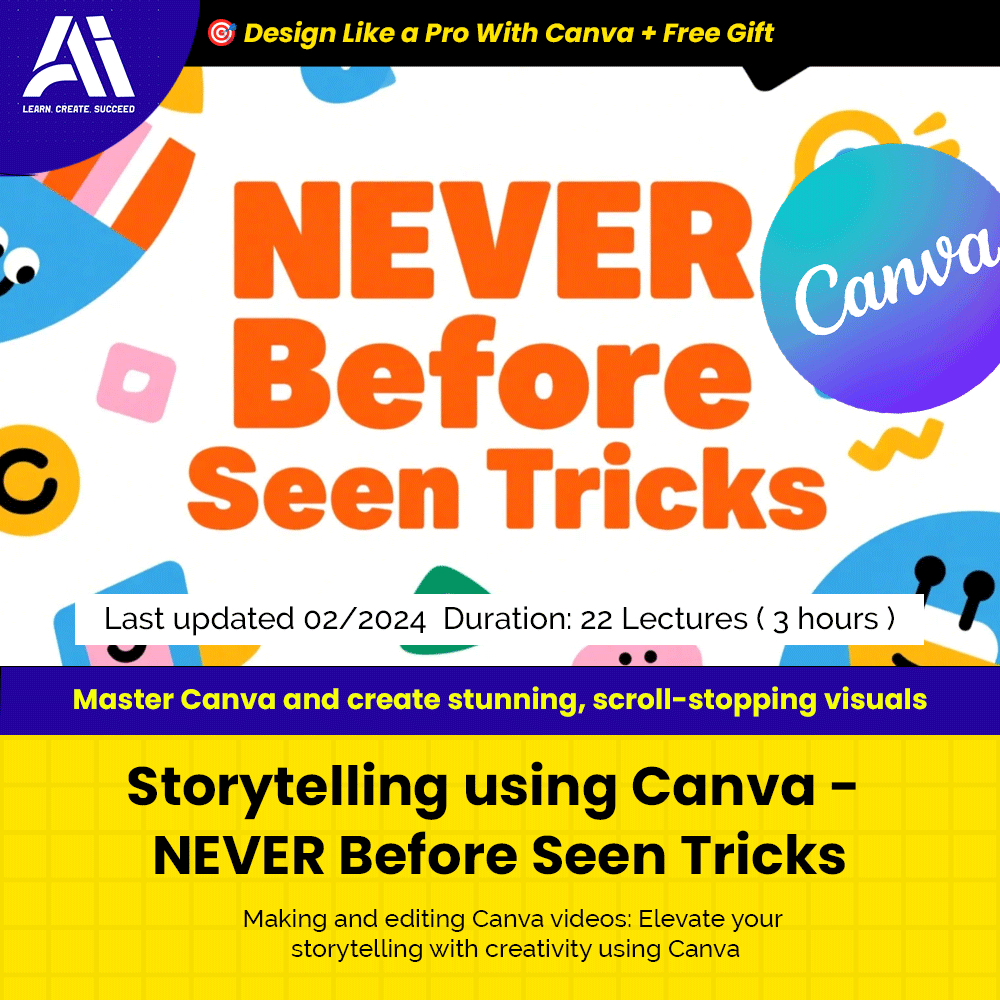 Canva Video Course - Storytelling using Canva - NEVER Before Seen ...