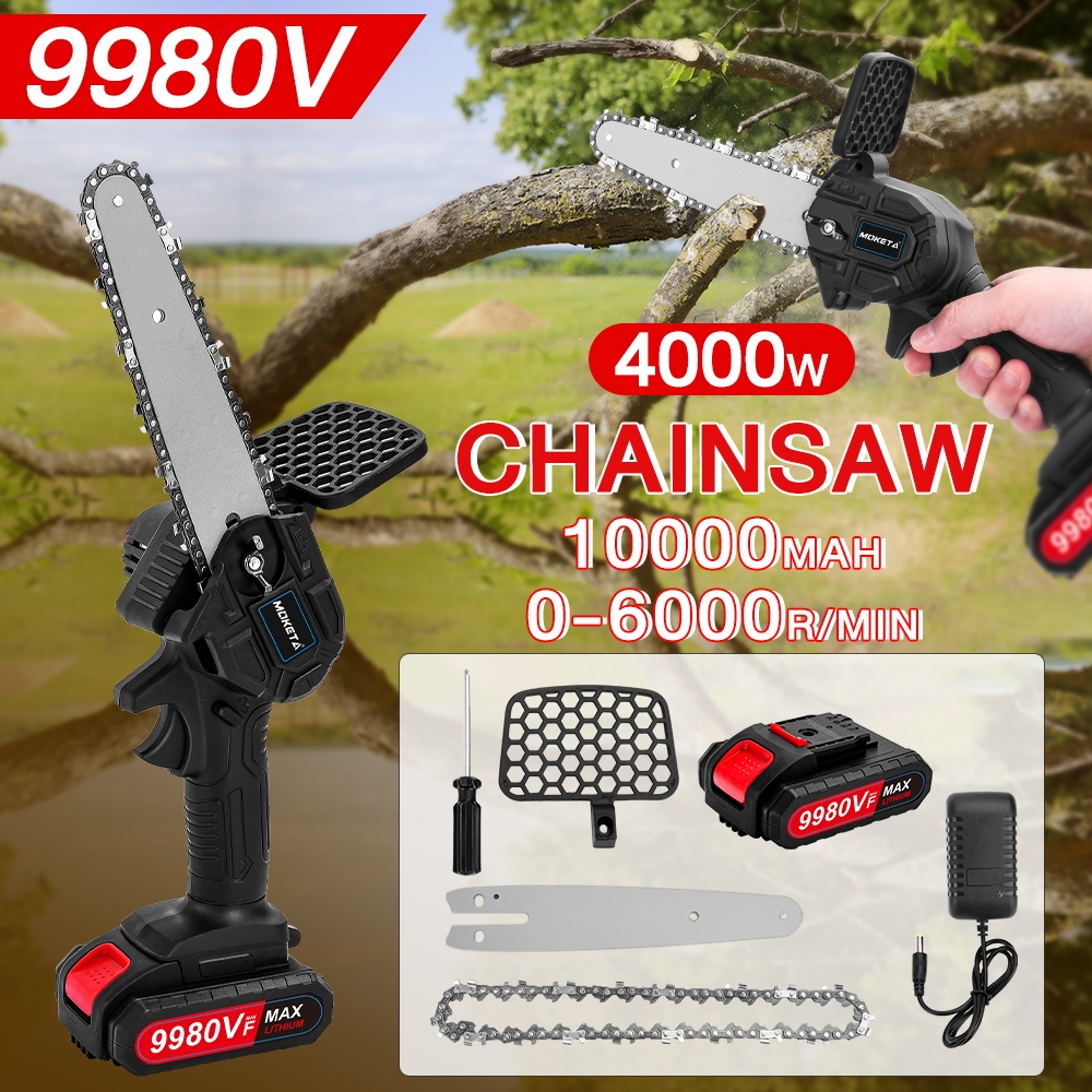 Electric Mini Cordless Chainsaw Mini Portable Chain saw Battery Wood ...