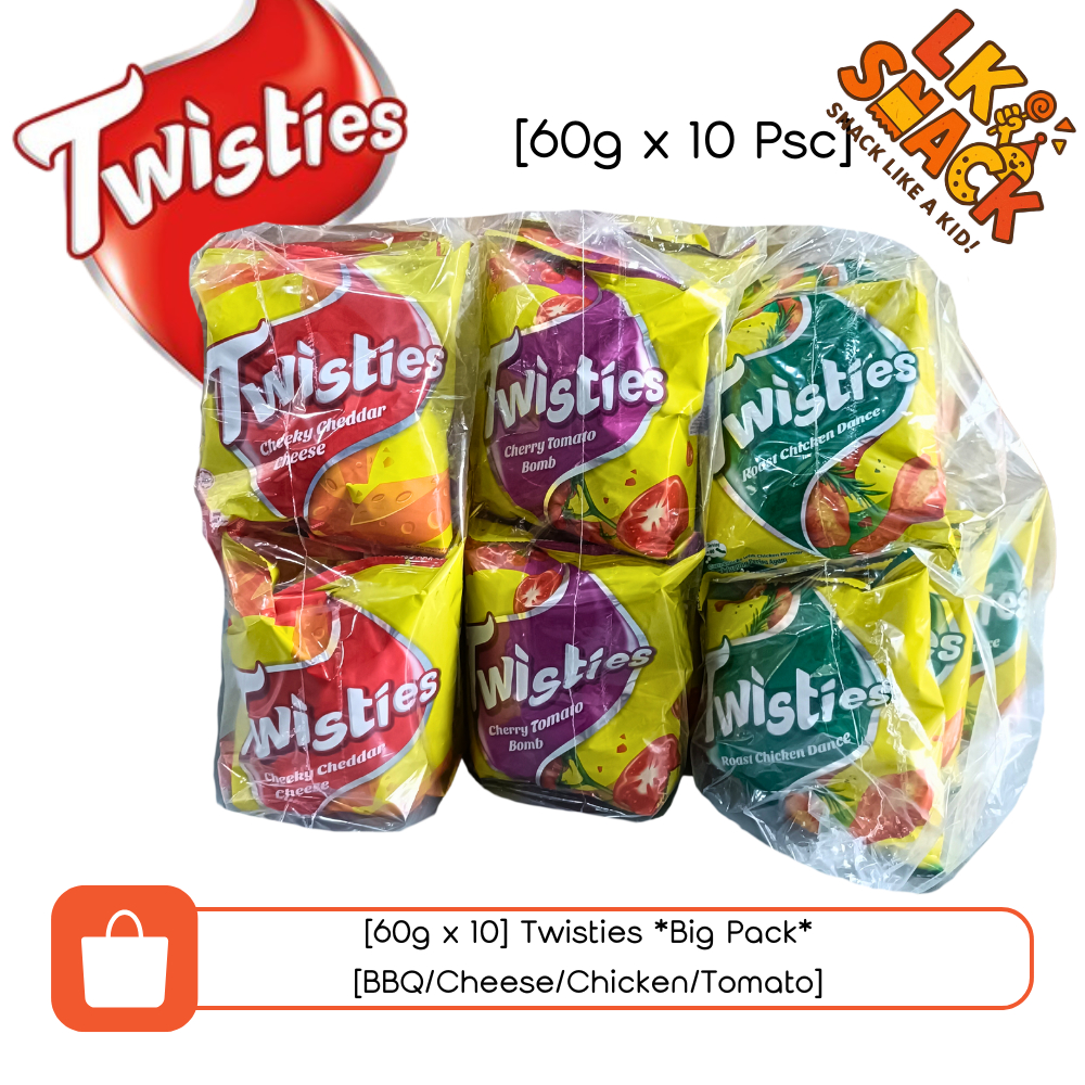 [60g x 10] Twisties *Big Pack* [BBQ/Cheese/Chicken/Tomato] | Shopee ...