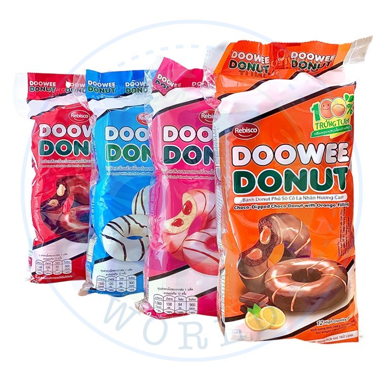 [12PCS] REBISCO DOOWEE DONUT 30G (STRAWBEERY / ORANGE / MILK ...