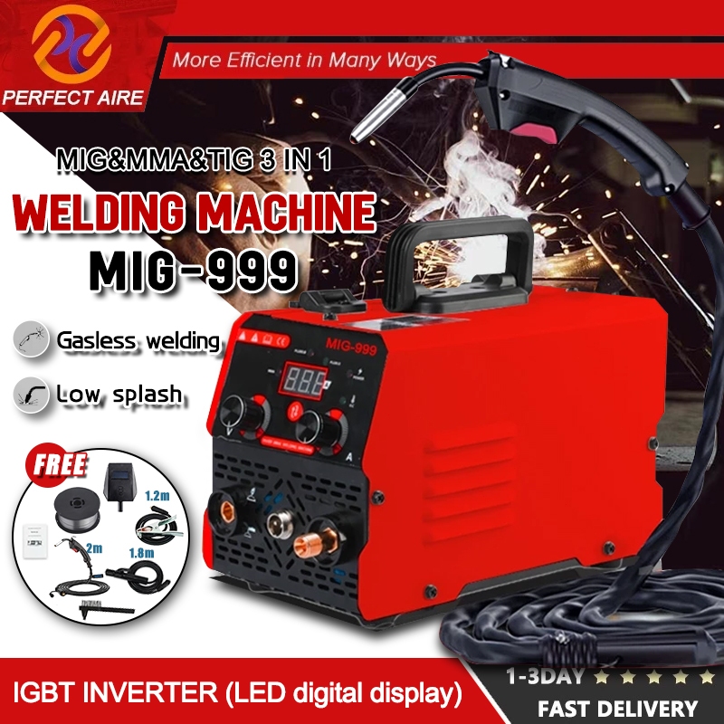 Gasless two-protection welding machine 3in1 TIG/MMA/MIGIGBT Chip ...