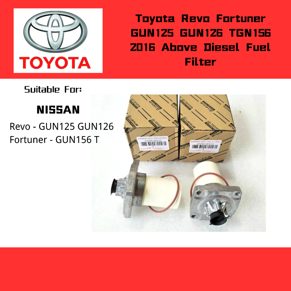 Toyota Revo Fortuner GUN125 GUN126 TGN156 2016 Above Diesel Fuel Filter ...
