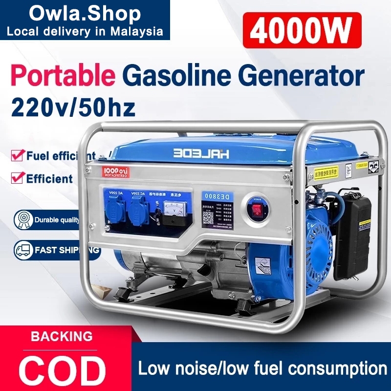 4000W Gasoline 4-Stroke Generator 220V Portable Gasoline Generator Set ...