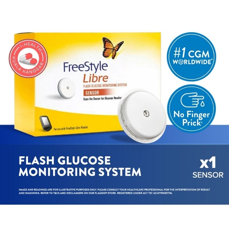 FREESTYLE LIBRE SENSOR 1s Flash Glucose Monitoring System Exp 04/2026 ...