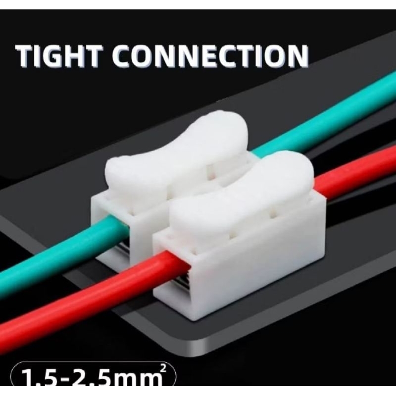 CH-2 Fast Wire Connector Clip Quick Terminal 2 Pin Block Safe Spring ...