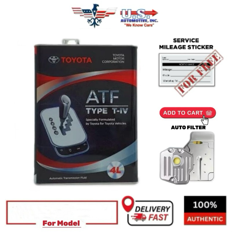 08886-81400 Toyota ATF Type T-IV Auto Transmission Fluid (4L) For ...
