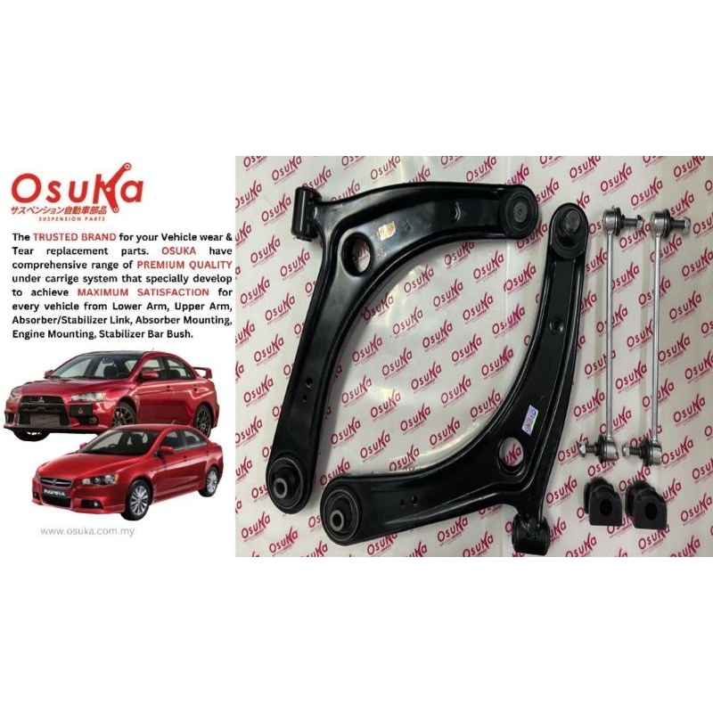 OSUKA COMBO SET 6 ITEM , FRONT LOWER ARM , ABSORBER LINK , STABILIZER ...