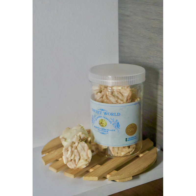 white Chocolate Almond Cluster By Sweet World | Shopee Malaysia