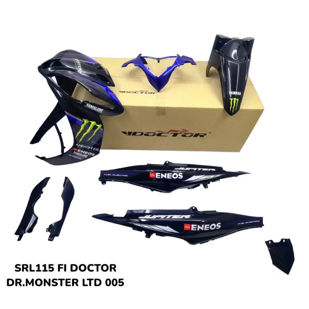 COVERSET YAMAHA LAGENDA SRL115 FI DESIGN DR MONSTER LTD 005 SIAP TANAM FREE EMBLEM DADA DOCTOR ...