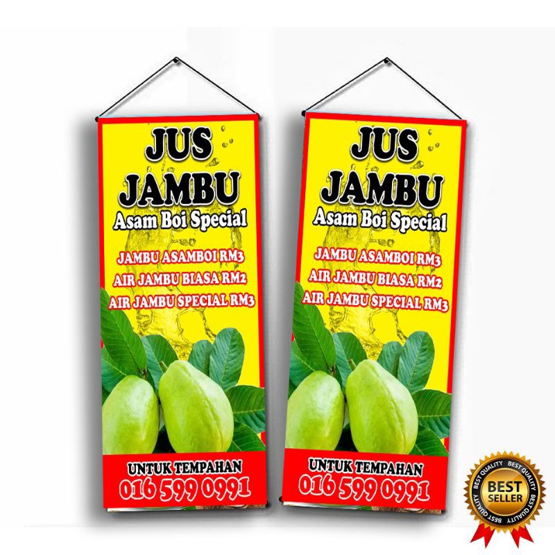 bunting jus jambu 2×5 | Shopee Malaysia