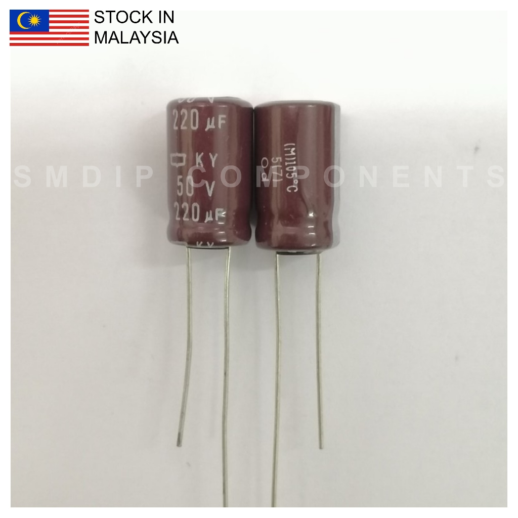 3PCS Japanese-Grade 220uF 50V 105°C, Radial Capacitor, 10mm x 16mm ...