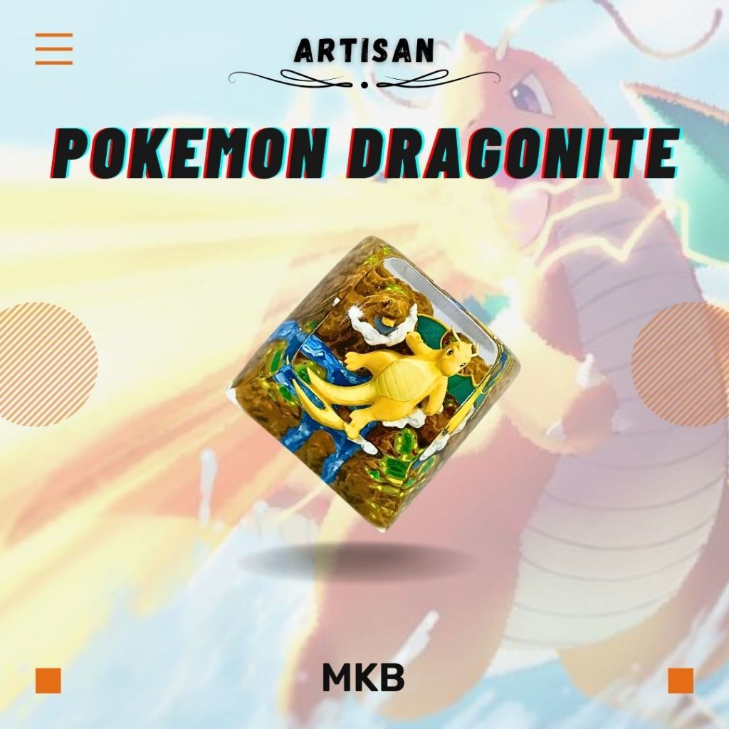 Artisan Pokemon Keycap for Mechanical Gaming Keyboard - Dragonite ...