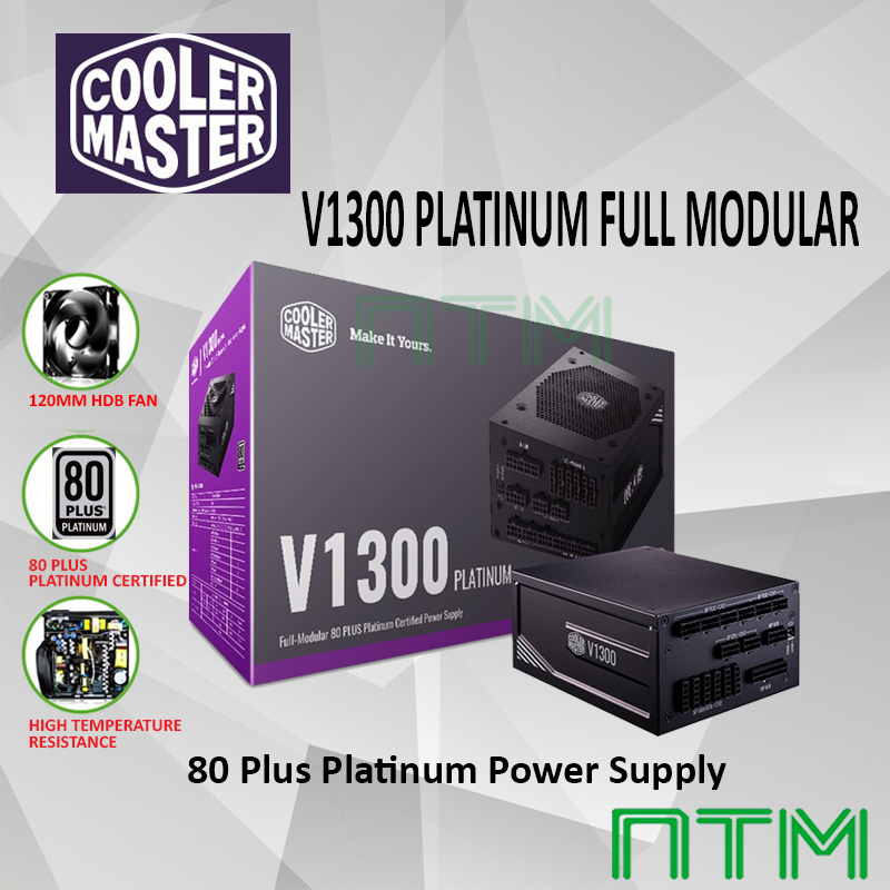 Cooler Master V1300 V1100 Platinum Full Modular 80 Plus Platinum Power Supply 1300 Watt 1300w ...