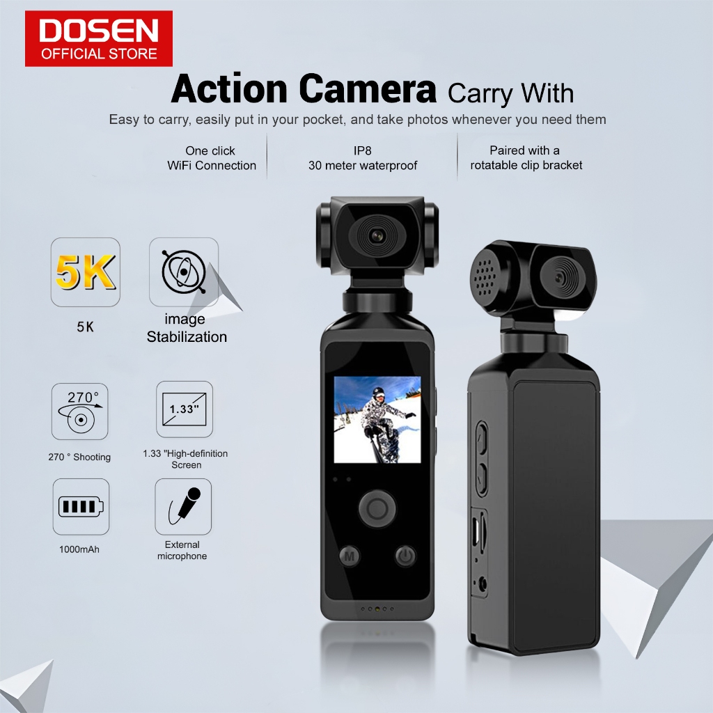 DOSEN Action Camera 4K/30FPS 2.4G WiFi Waterpfoof Sports Camera ...