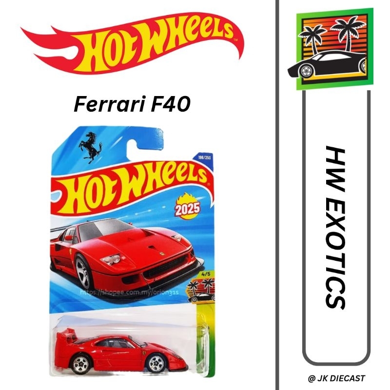 Ferrari F40 Competizione Hotwheels Basic Cars 2025 Case J | Shopee Malaysia