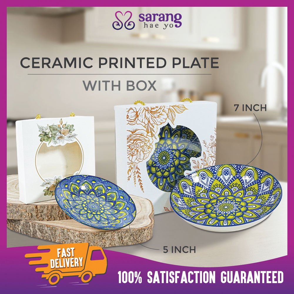 Exclusive Printed Ceramic Plate Door gift Vip Doorgift Murah Printed ...