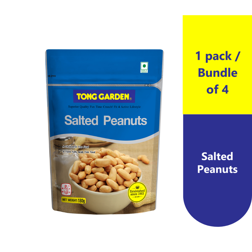 Tong Garden Salted Peanuts 180g [1 packet/Bundle of 4] | Shopee Malaysia