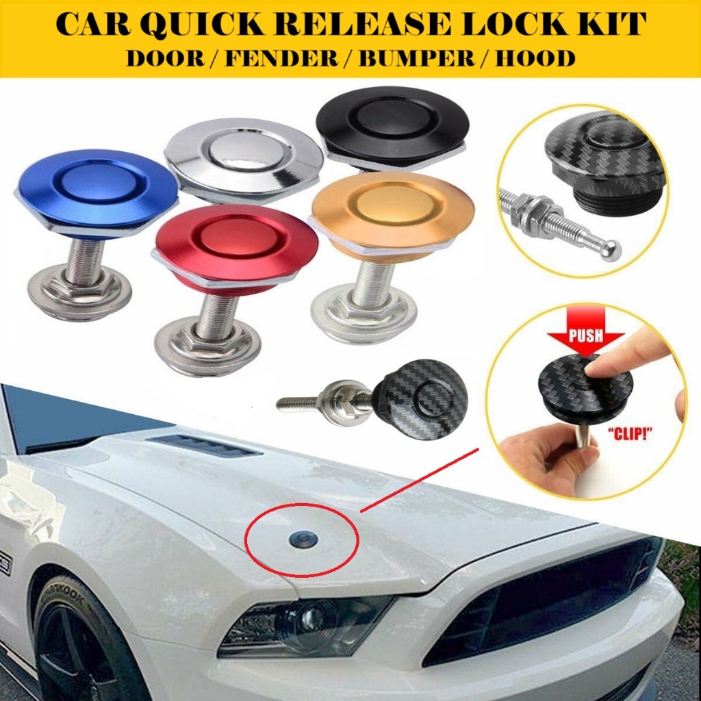 Car Hood Bonnet Quick Release Quick Latch Hood Pins Door Lock Bumper ...