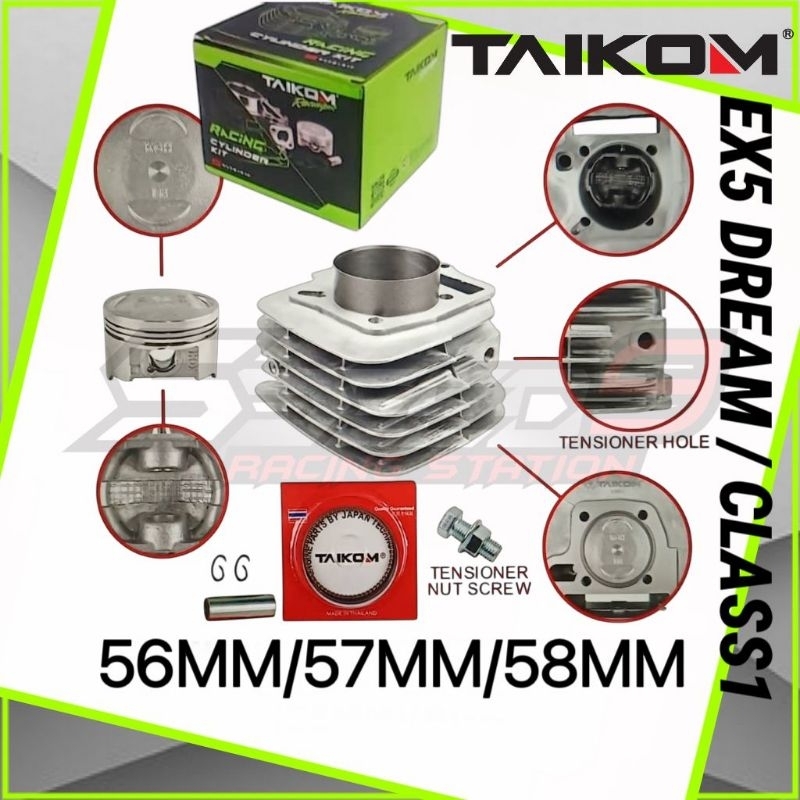 (USE TENSIONER) TAIKOM RACING BLOCK 56MM 57MM 58MM EX5 DREAM WAVE100 ...