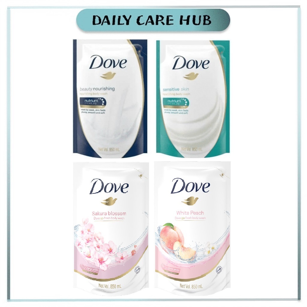 【Ready Stock】Dove Beauty/Sensitive/White Peach/Sakura Blossom Body Wash ...