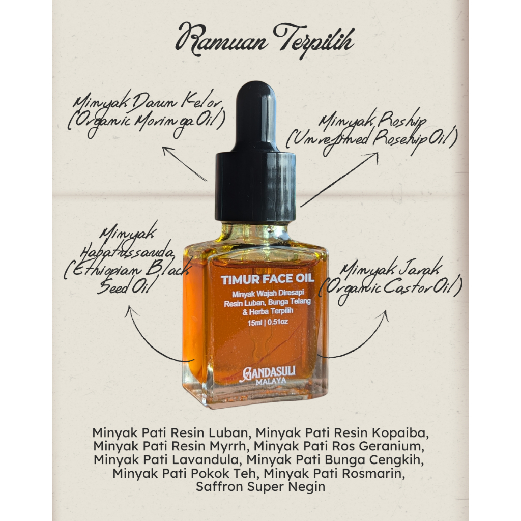 TIMUR Frankincense Resin Infused Face Oil | Shopee Malaysia
