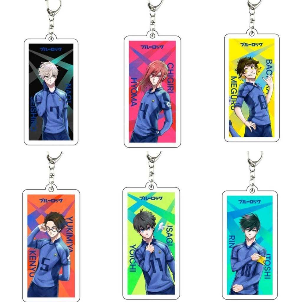 Thin Tall Long Design Blue Lock Anime Acrylic Keychain Collection Nagi ...