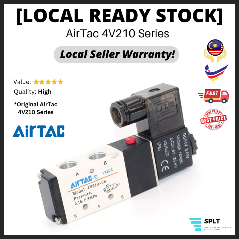 [ORIGINAL] AirTac Pneumatic 4V210-08 Solenoid Valve AC220V DC24V DC12V ...