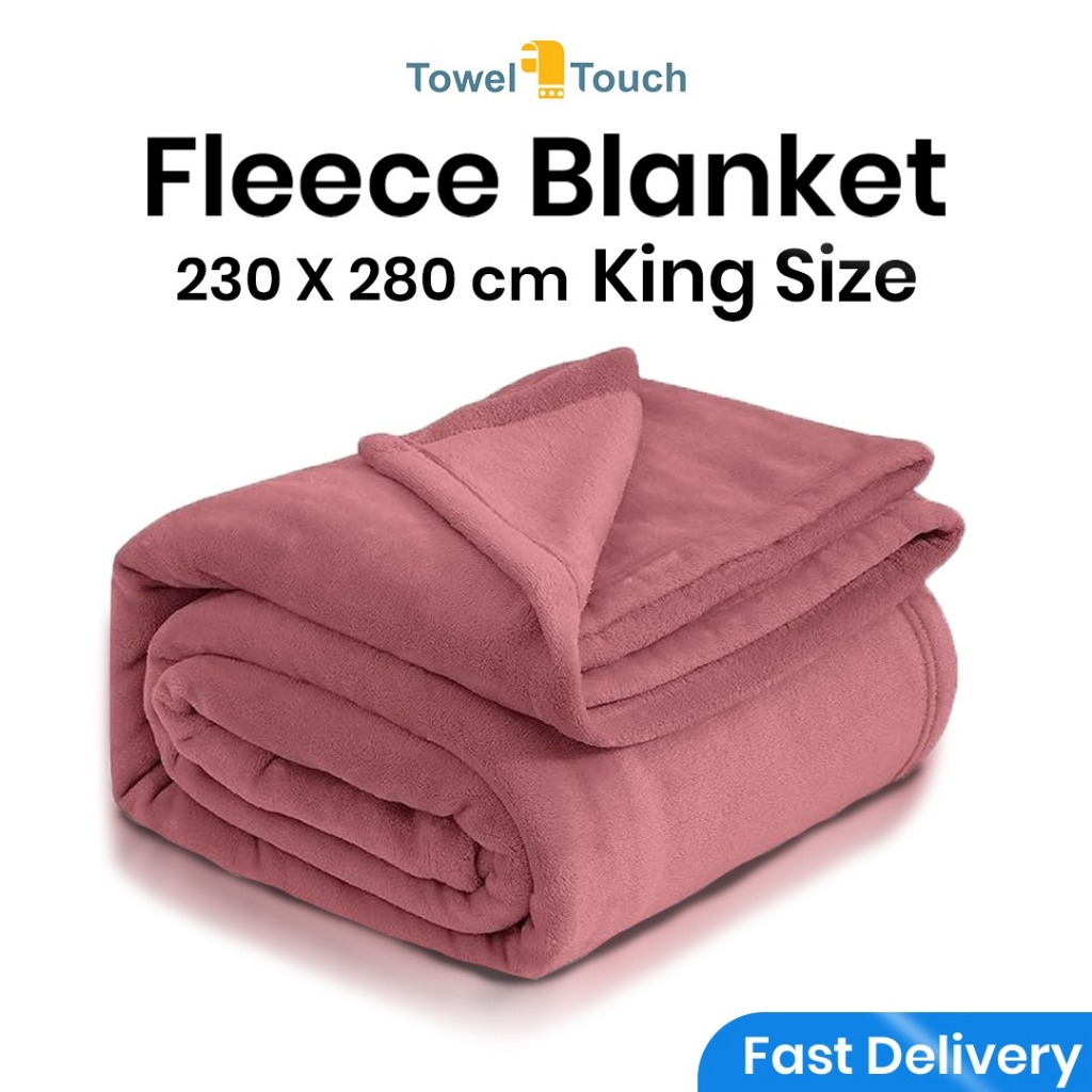 [𝐑𝐨𝐲𝐚𝐥] Fleece Blanket King Size for Bed (230x280 cm) - (1600G ...