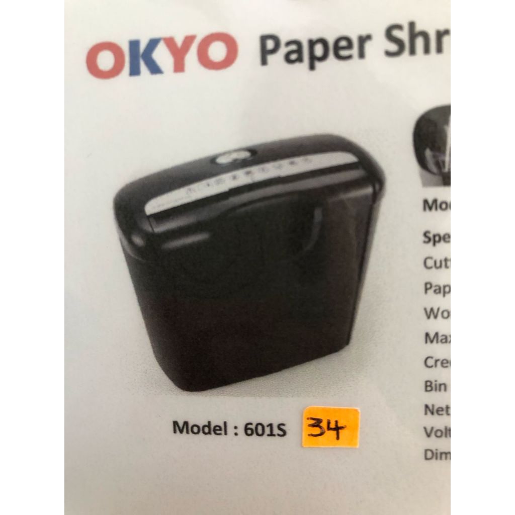 OKYO 601S Multi Paper Shredder / Paper Cutting Machine | Shopee Malaysia