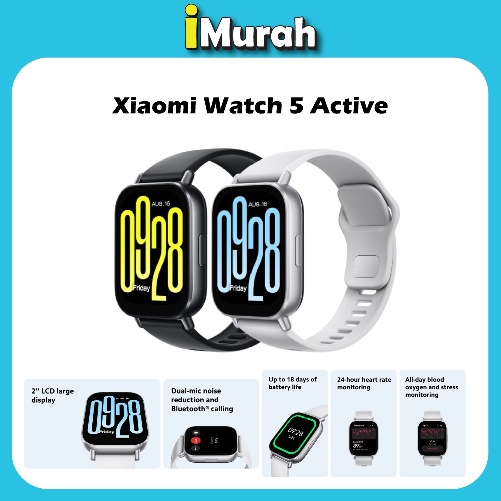 Redmi Watch 5 Active [2'' LCD display · up to 18 days battery ...