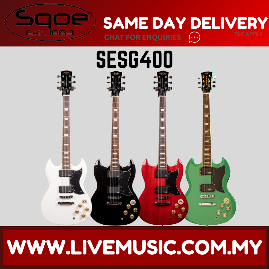 SQOE SESG400 SG Standard Electric Guitar Rosewood Fretboard - ( SESG ...