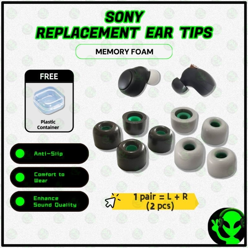 Sony Memory Foam Tips In Ear Earphone Pad Covers Ear Tips Linkbuds S ...
