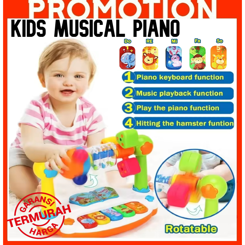 ~Ship From KL~ Baby piano Electric Musical Keyboard Drum Playing Toy ...