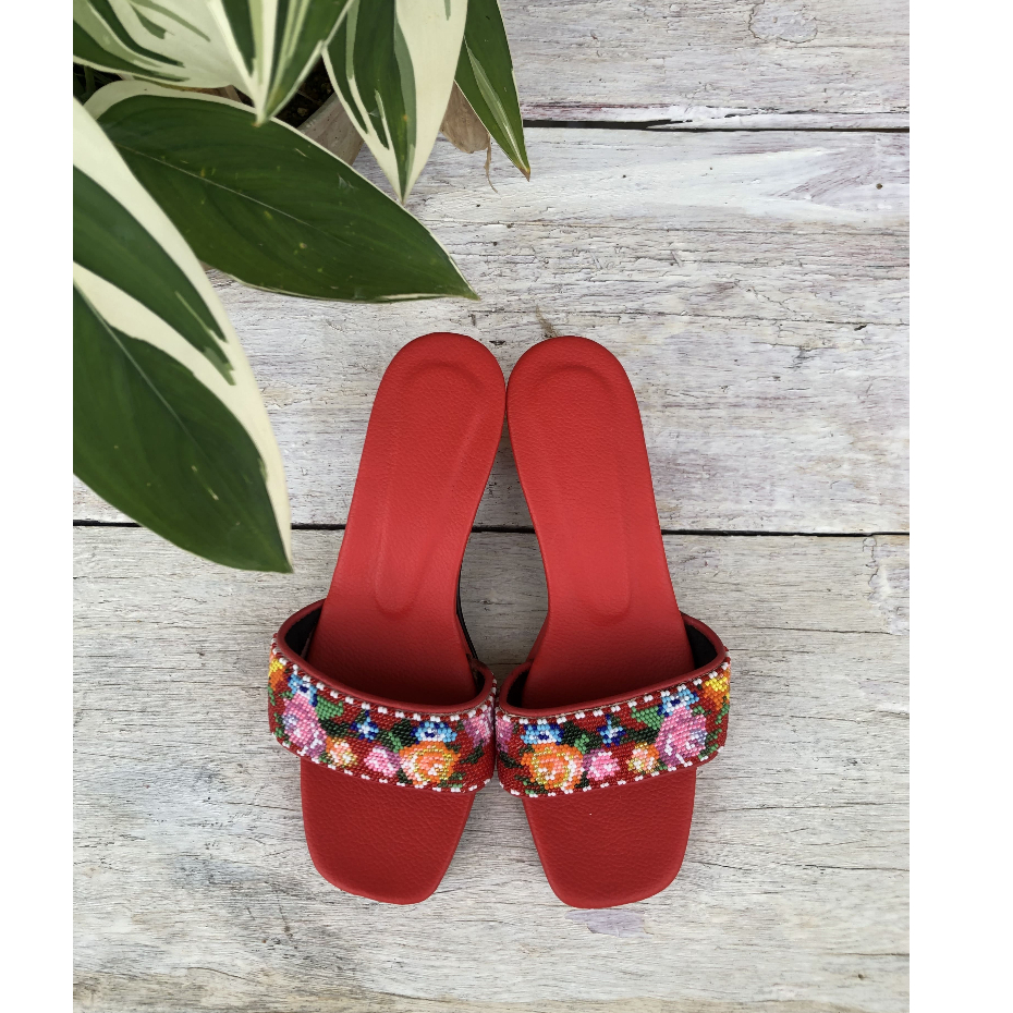 Kasut Manik Nyonya Tradisional/Kasut Peranakan Nyonya/ Handmade Red ...