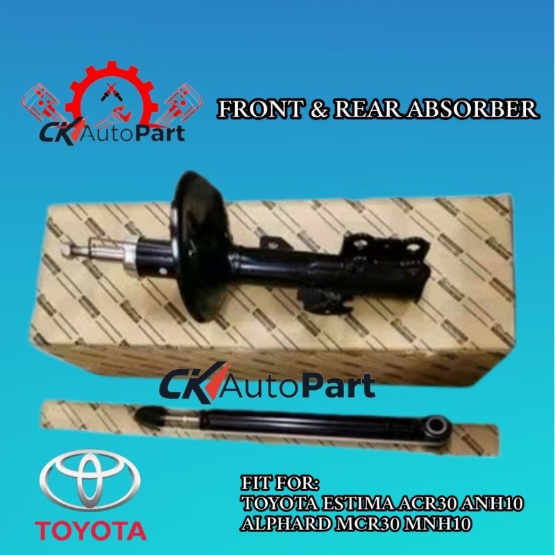 TOYOTA ESTIMA ACR30 ANH10 ALPHARD MCR30 MNH10 2000-2005 YEAR FRONT REAR ABSORBER 1 PAIR 2 PCS ...