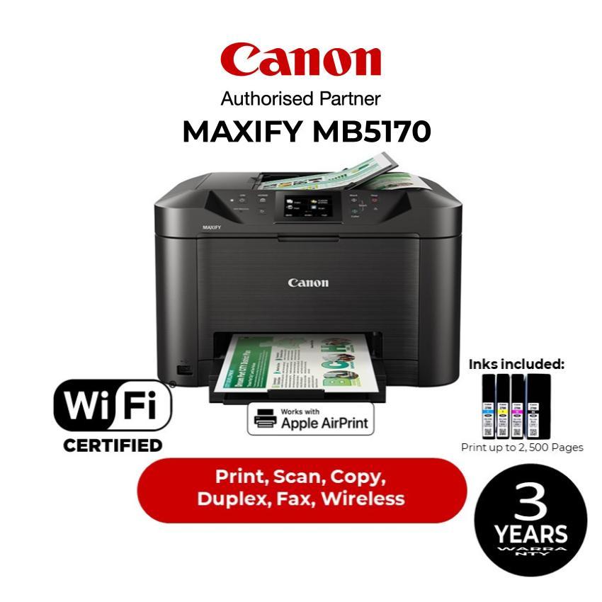 CANON MAXIFY MB5170 INKJET A4 ALL IN ONE PRINTER (PRINT SCAN COPY FAX ...