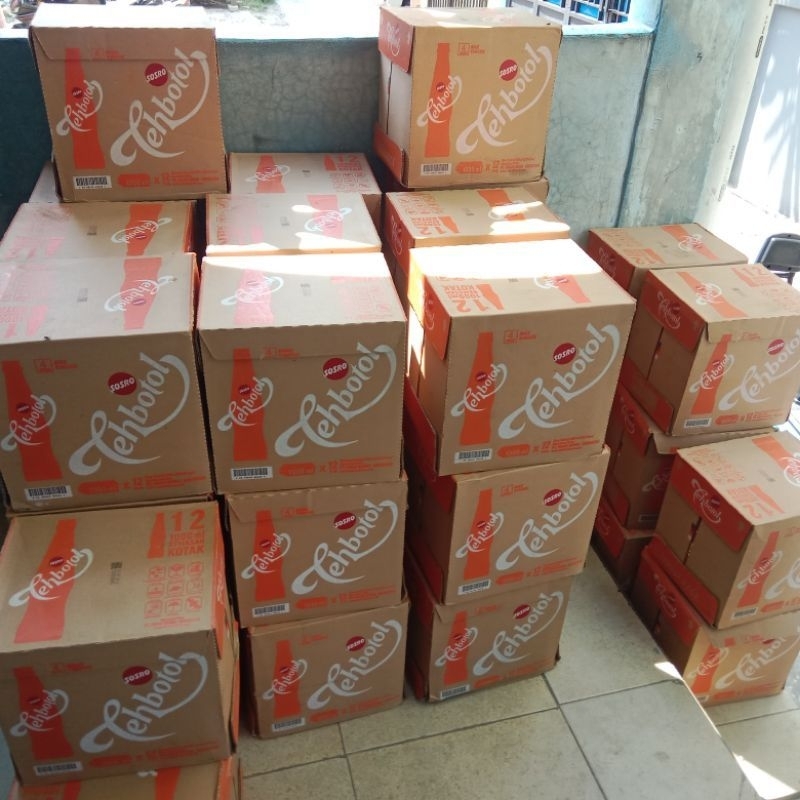Teh botol Sosro Original kemasan botol 450ml/350ml/200ml/isi karton ...