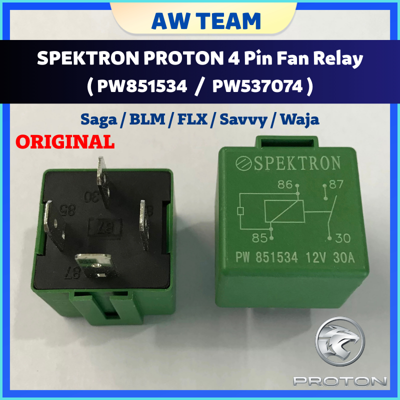 Original Spektron Proton Saga BLM FLX Savvy Waja 4 PIN Fan Relay ...