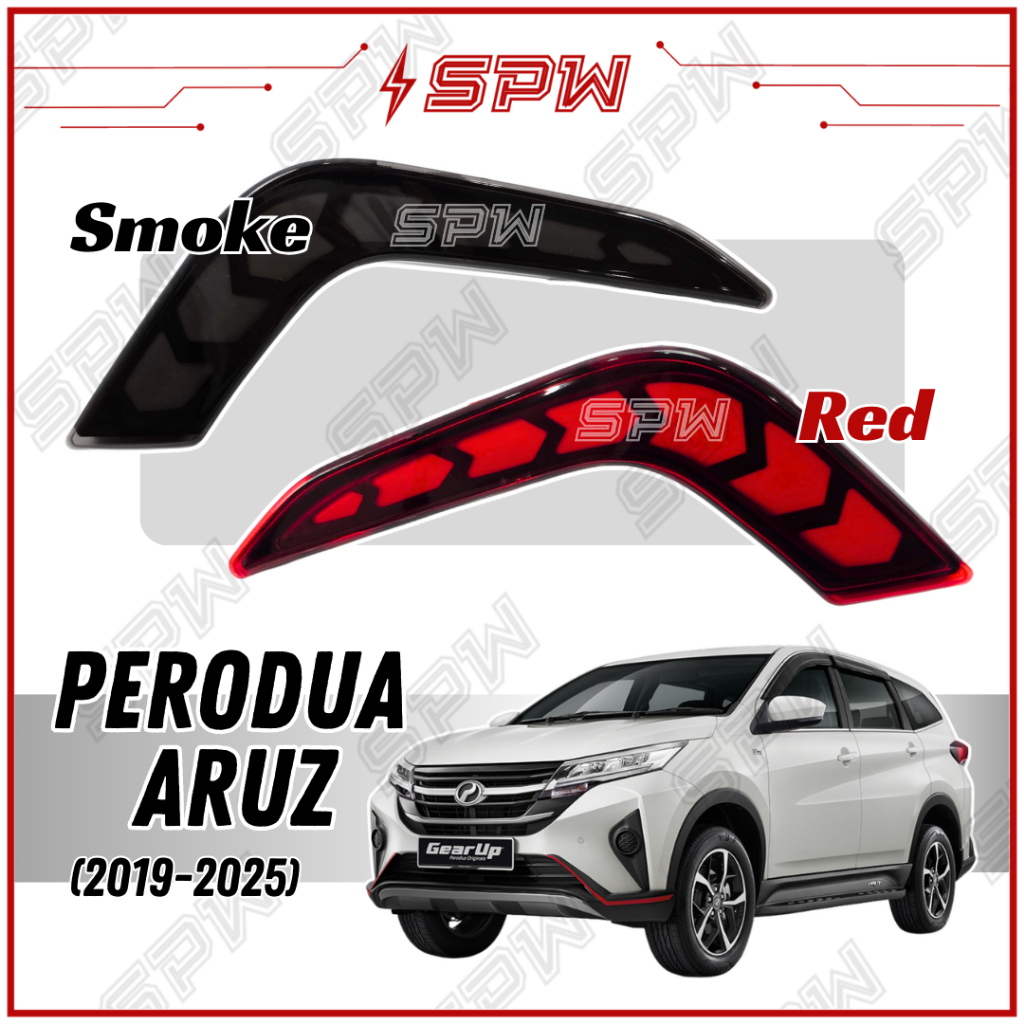Perodua Aruz (2019-2025) LED Rear Bumper Reflector Rear Fog Lamp Fog ...