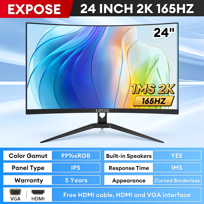 RUBY Monitor PC Monitor 24 Inch 27 Inch 4K/2K IPS 1ms Office/Gaming ...
