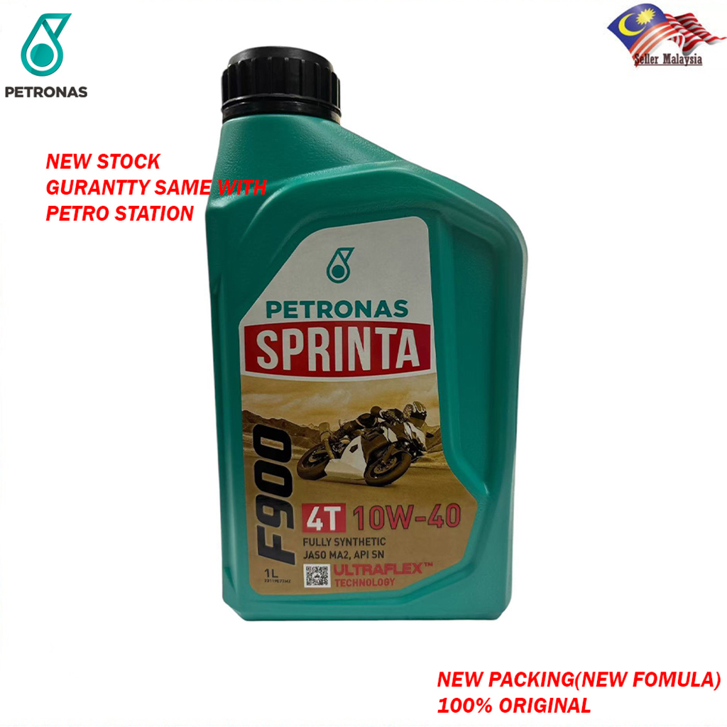 PETRONAS F900 SPRINTA 4T 10W50 FULLY SYNTHETIC API SN, JASO MA2/MA (1L ...