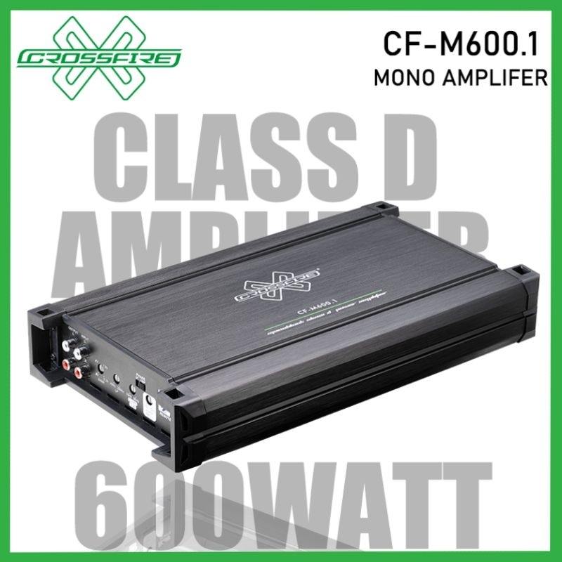 Crossfire CF-M600.1 Monoblock Car Amplifier 600W Rated Power x 1CH ...